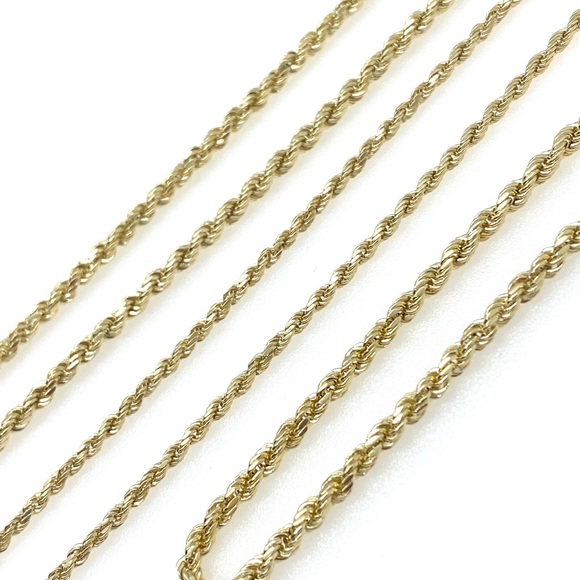 Jewelry | 1k Gold 21mm 16 Rope Chain Necklace | Poshmark